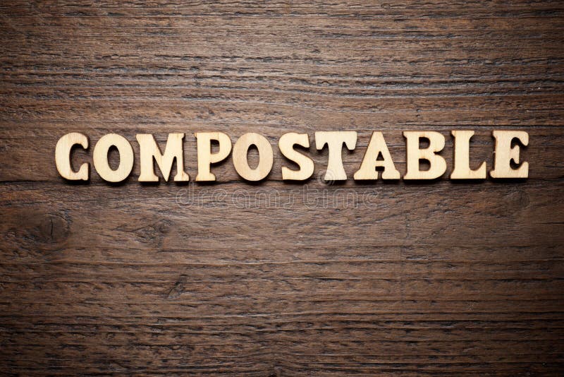 Word Compost on Moss, Green Grass Background. Top View. Banner ...