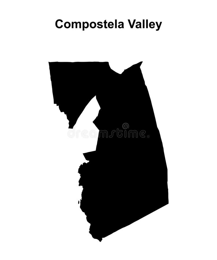 Compostela Valley Outline Map Stock Vector - Illustration of province ...