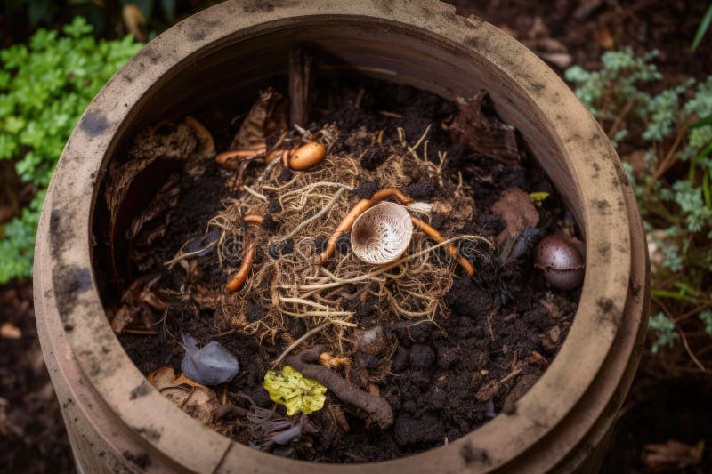 Composter Using Worms To Break Down Organic Matter and Turn it into ...