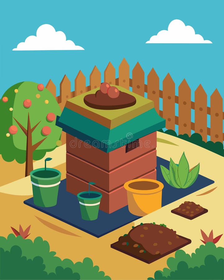 A Composting Bin Could Be Spotted in the Corner of the Yard Reducing ...