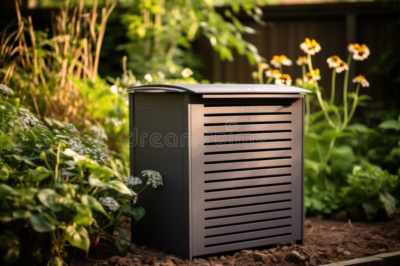 Composting Bin, Wooden in the Back Yard Stock Image - Image of compost ...