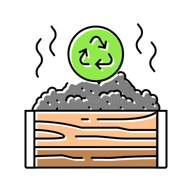 Composting Environmental Color Icon Vector Illustration Stock ...