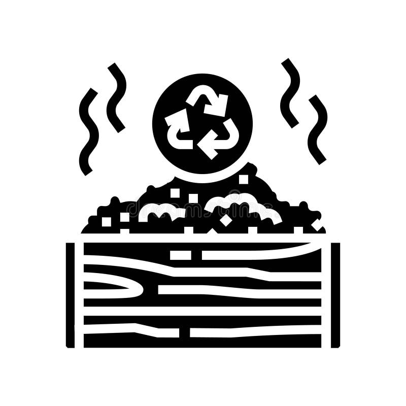 Composting Environmental Glyph Icon Vector Illustration Stock ...