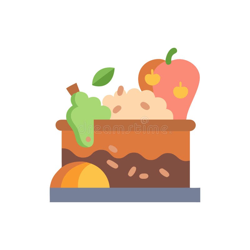 Composting Icon for Organic Waste Stock Illustration - Illustration of ...