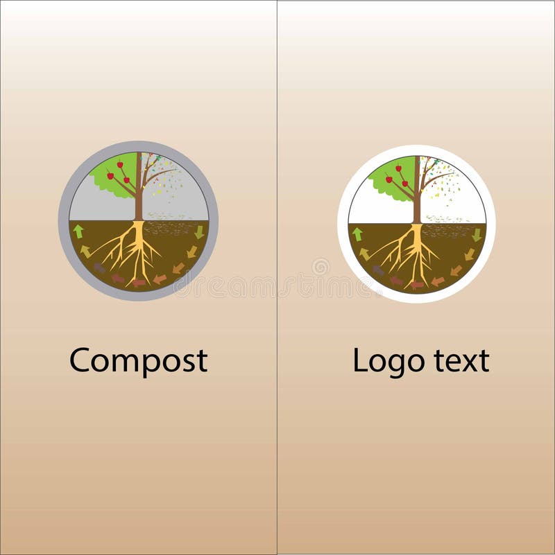 Composting Process. Compost Organic Waste. Stock Illustration ...