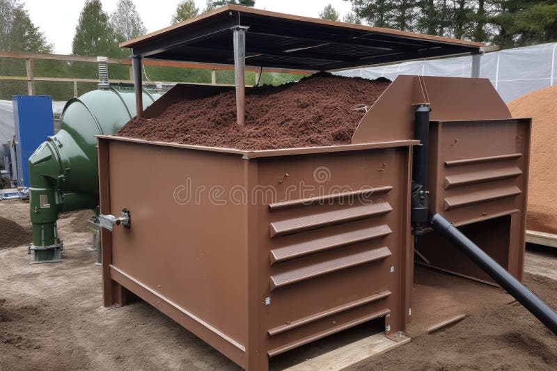 Composting System with Automatic Turner and Aeration Stock Photo ...
