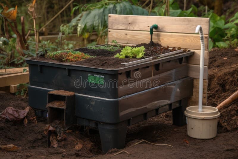 Composting System with Built-in Bin and Spigot for Easy Removal of ...