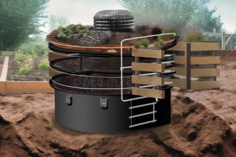 Composting System with Rotating and Aerating Mechanisms To Increase Air ...