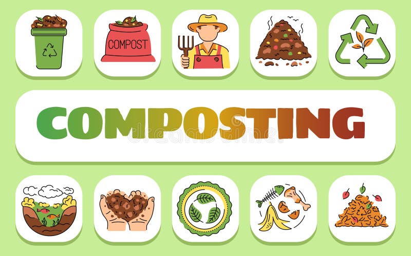 Composting Text Concept. Shablon for Presentation and Infographics ...