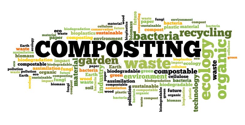 Composting Word Cloud Collage Stock Illustration - Illustration of ...