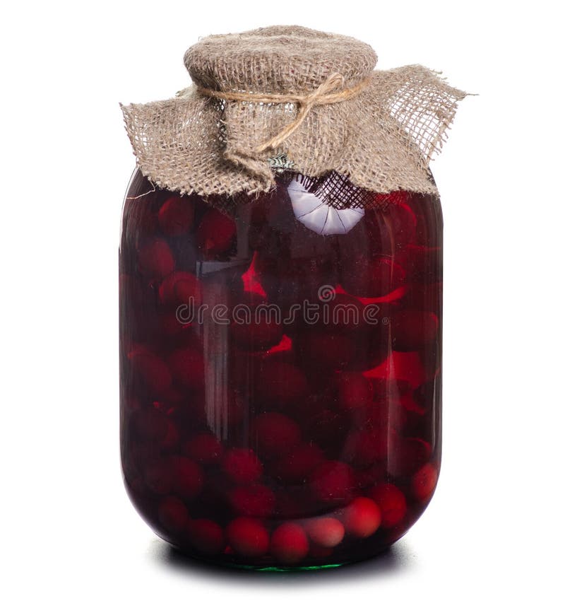 Compote cherry jar stock image. Image of container, domestic - 129431559