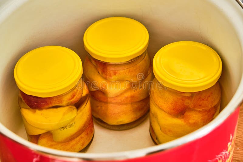 Compote Glasses in Cooking Pot Stock Image - Image of slice, kompot ...