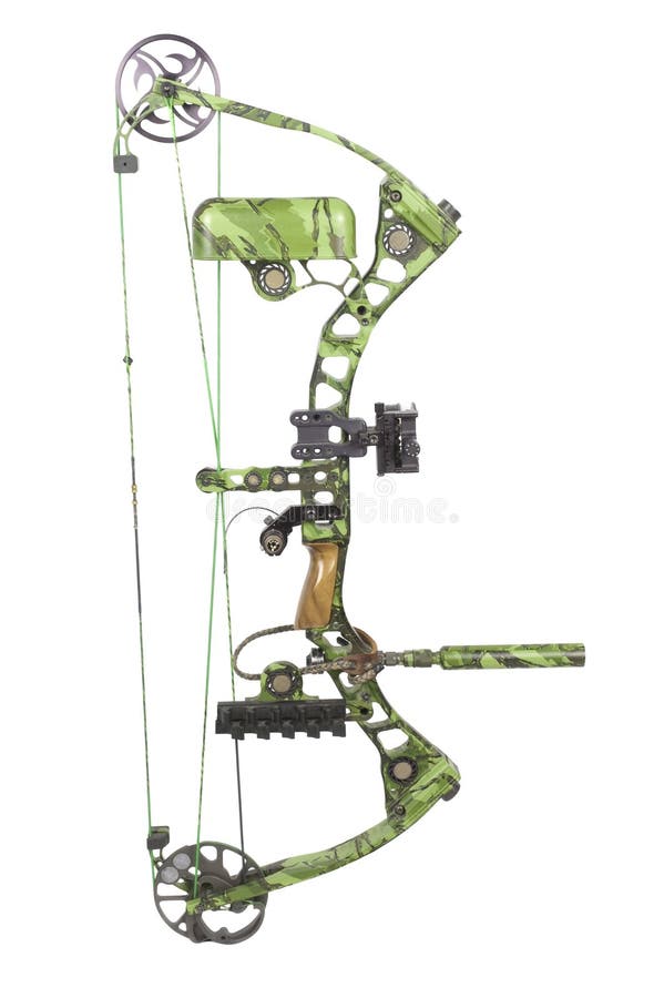 Compound bow stock image. Image of vibration, frame, camouflaged - 10407857