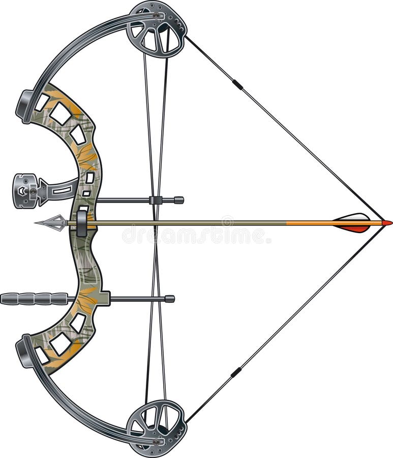 Compound bow and arrow stock vector. Illustration of scaleable - 161517770