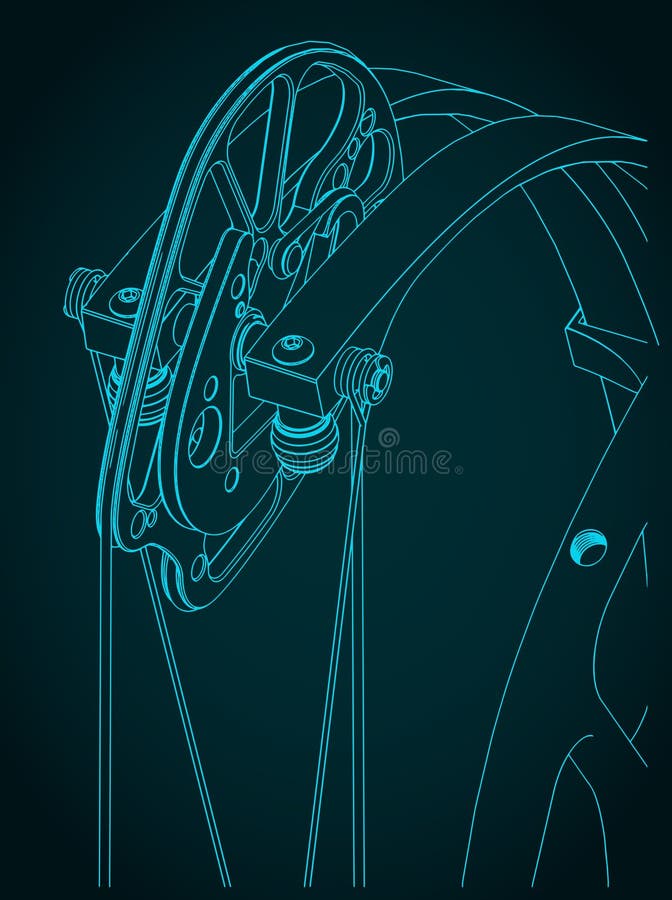 Compound Bow Cam Close-up Illustration Stock Vector - Illustration of ...