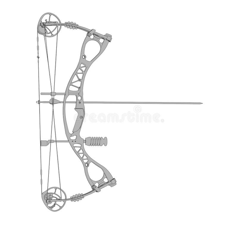 Compound bow stock illustration. Illustration of string - 41441971