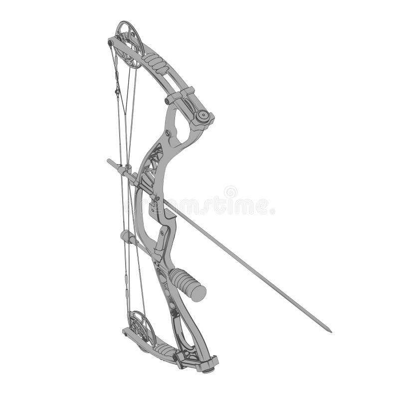 Modern Bow and Arrow stock vector. Illustration of longbow - 39448825