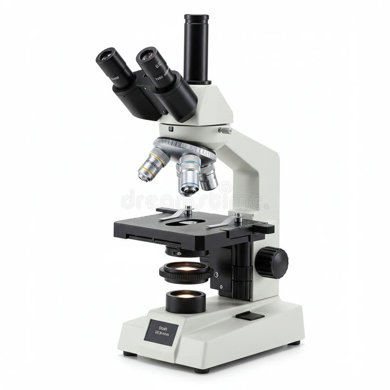 A Compound Microscope with Dual Eyepieces and Multiple Objective Lenses ...