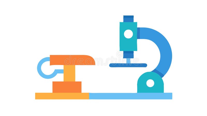 Compound microscope stock illustration. Illustration of model - 178641637