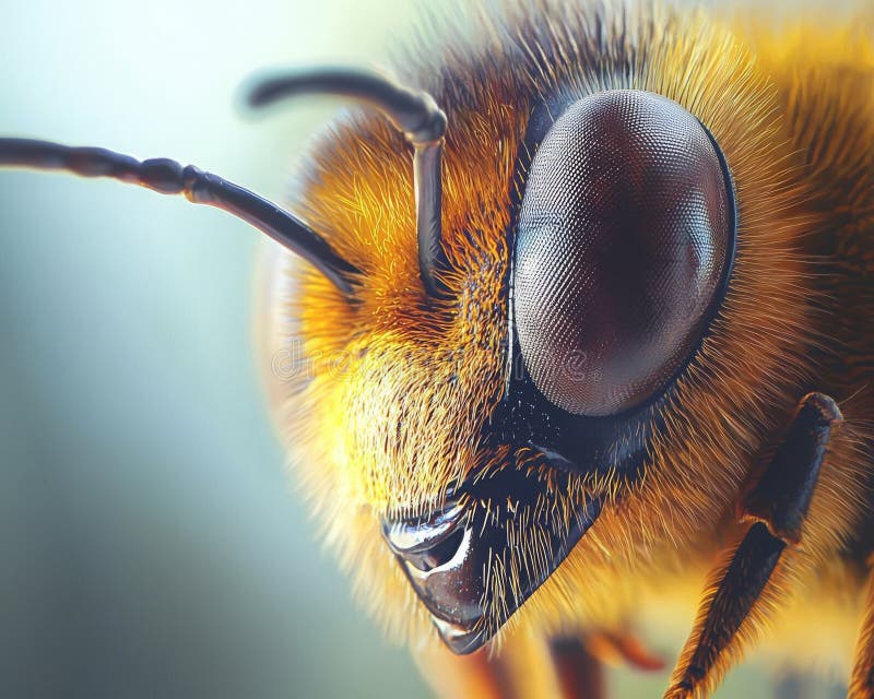 The Compound Structure and Role of the Bees Eye are Clearly Visible in ...