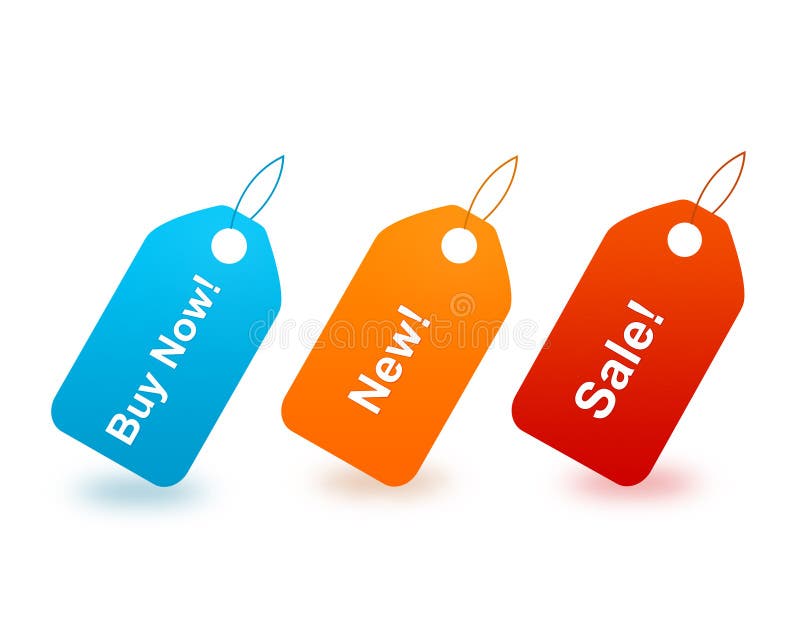 Compra Agora/Tag Novos E Da Venda Ilustração do Vetor - Ilustração de ...