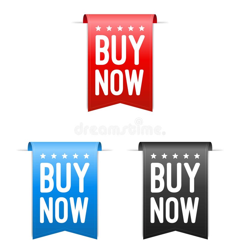 Comprar Ahora Etiquetas De Compra Ilustración del Vector - Ilustración ...