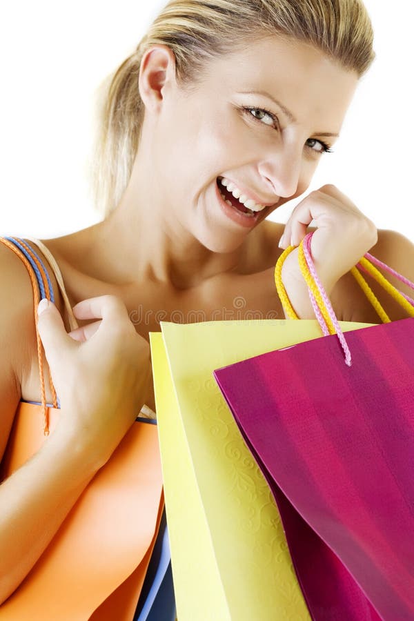 El Hablar Mientras Que Hace Compras Imagen de archivo - Imagen de ...