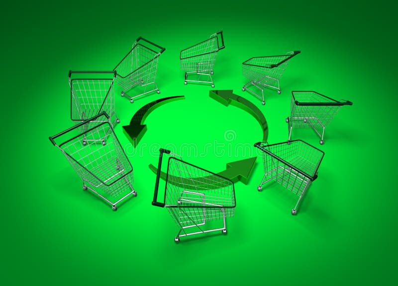 Compras ecológicas stock de ilustración. Ilustración de internet - 4341054