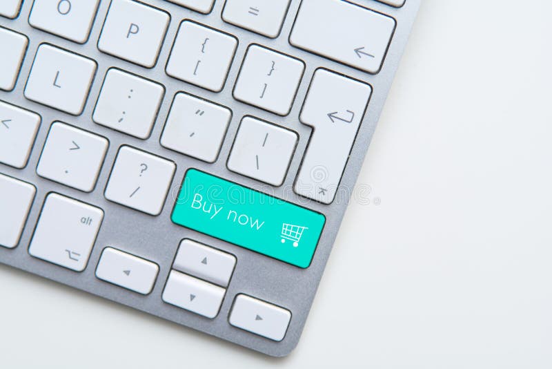 Compre Agora O Botão Compra Em Linha Foto de Stock - Imagem de ...