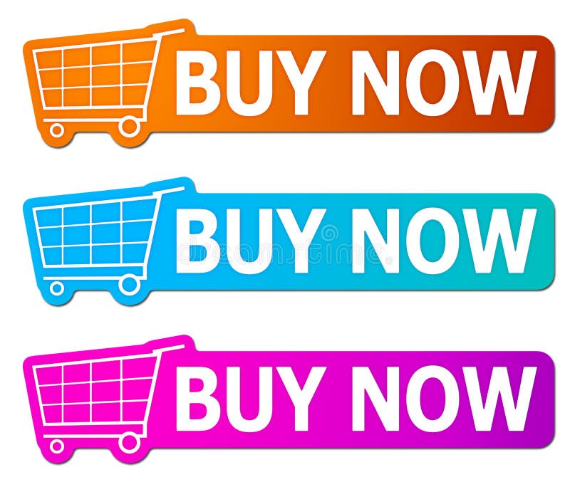 Botão Comprar Agora Com Um Carrinho De Compras Em Fundo Preto ...