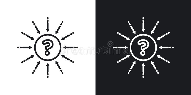 Comprehensible Icon Set. Straightforward Question Cogwheel Vector ...