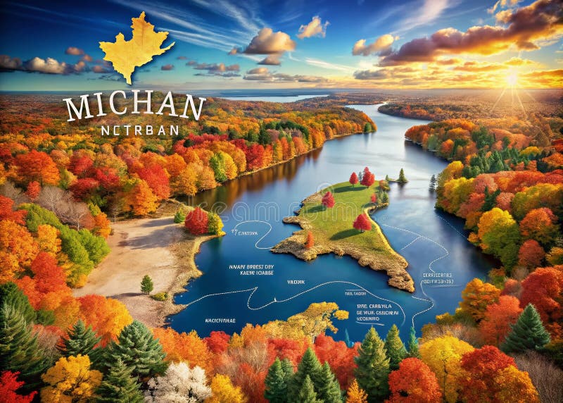 A Comprehensive Aerial Overview of Michigans Regional Divisions ...