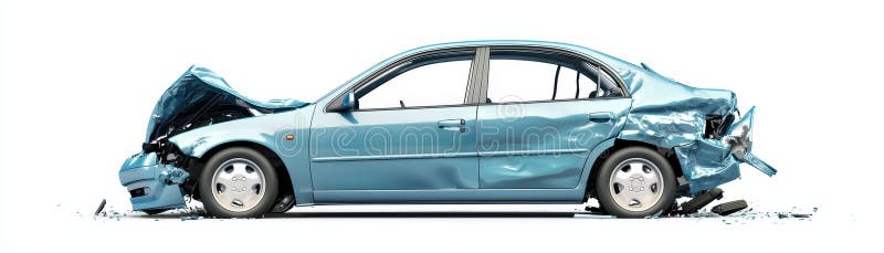 Comprehensive Analysis of Damaged Blue Car, Exploring the Aftermath of ...