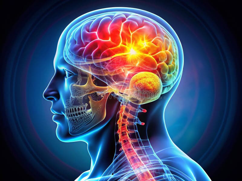 Detailed Human Brain Anatomy Visualization Pain Signal Pathways and ...