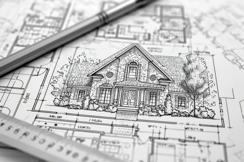 Comprehensive Architect House Plan Renovation. Generate AI Stock Image ...