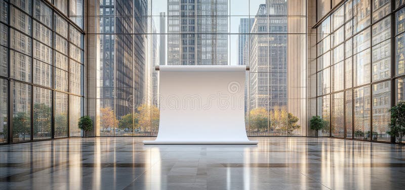 A Comprehensive Architectural Blueprint, Rolled-up Design Plans, Modern ...