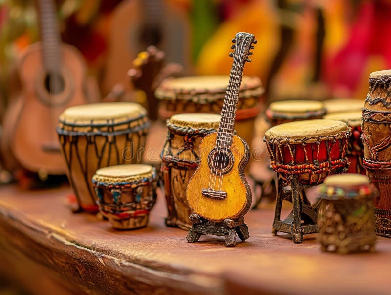 Comprehensive Assortment of Tiny Musical String Instruments Stock Photo ...