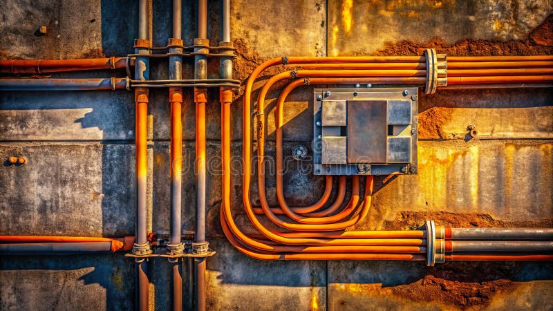 Aerial View of Underground Electrical Conduit System Network ...