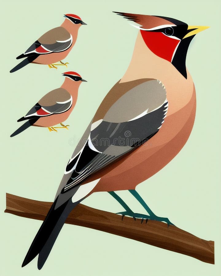 Feathered Elegance, Birds Vector Clip Art Collection Stock Illustration ...