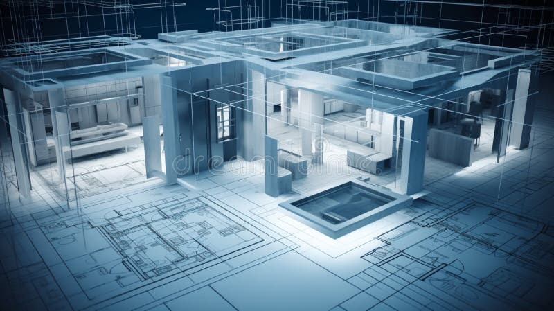 Comprehensive Blueprint Plan of a Modern House Construction Project ...