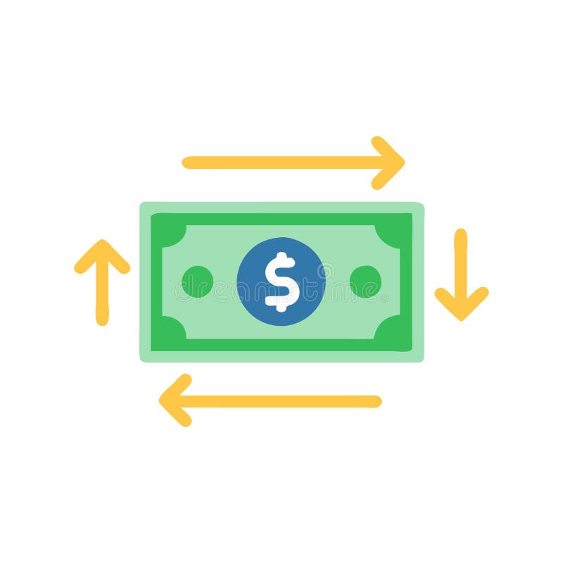 Comprehensive Cash Flow Icon for Analysis Stock Image - Illustration of ...