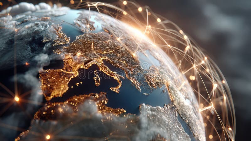 A Comprehensive Close-Up of a Globe Illuminated by a Host of Radiant ...