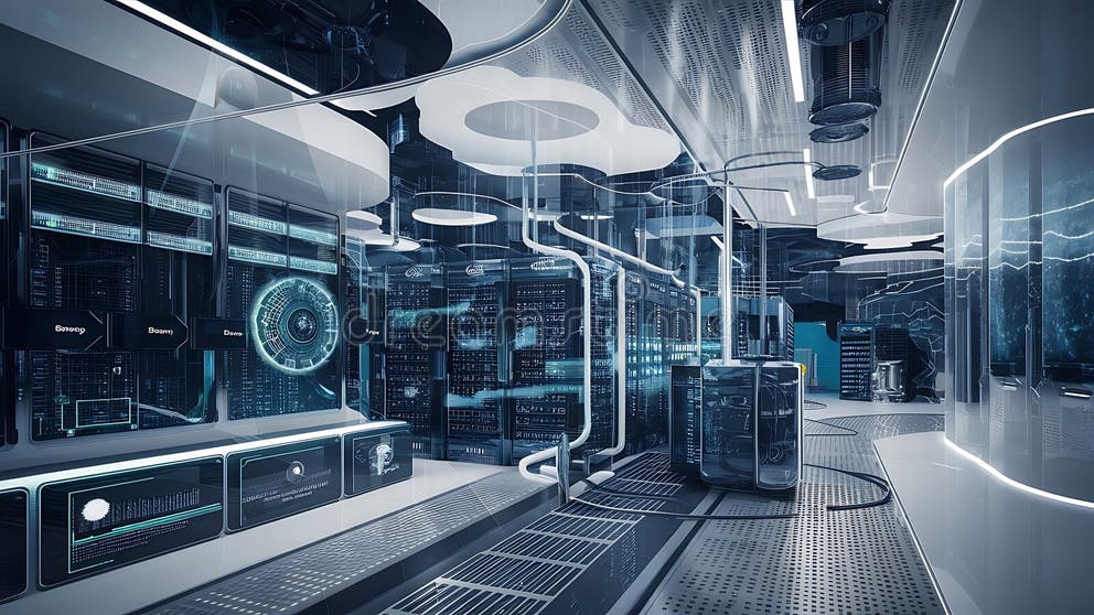 Comprehensive Cloud Computing Infrastructure, Hybrid Cloud Network Concept Background Stock ...