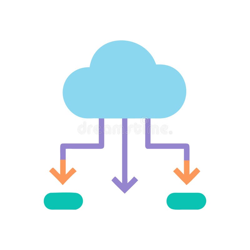 Comprehensive Cloud Migration Icon Stock Illustration - Illustration of ...
