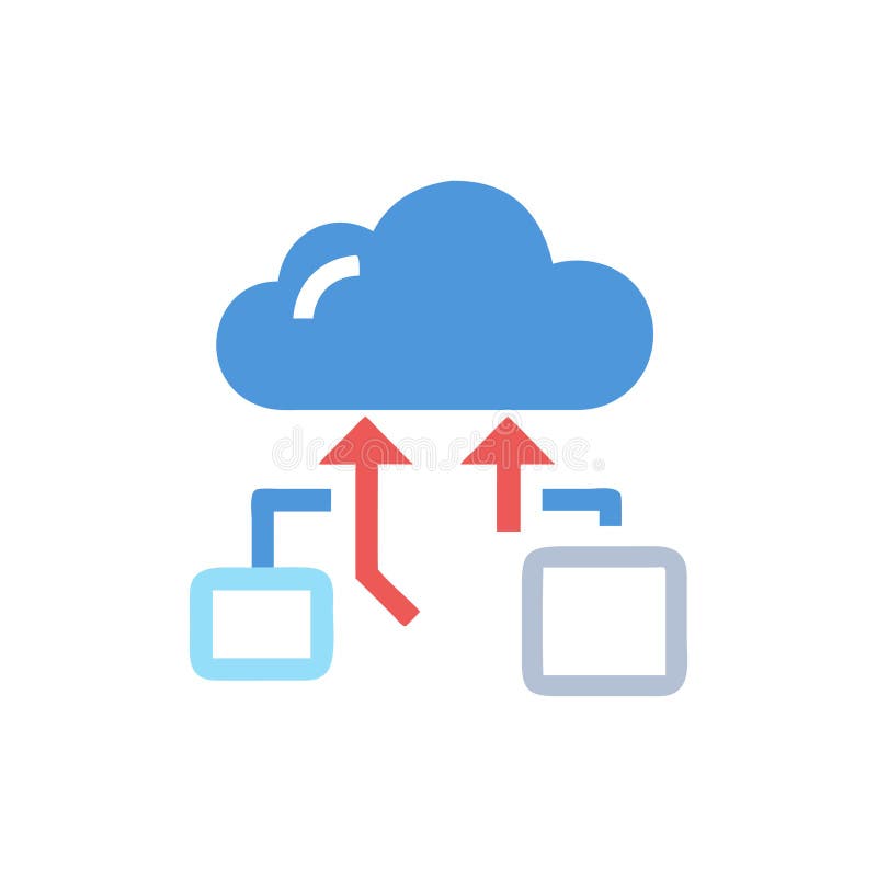 Comprehensive Cloud Migration Icon for Data Management Stock ...