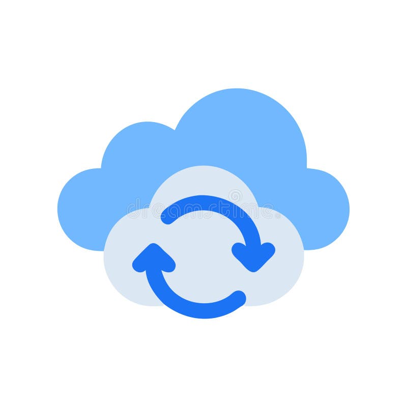 Comprehensive Cloud Sync Icon Stock Vector - Illustration of outline ...