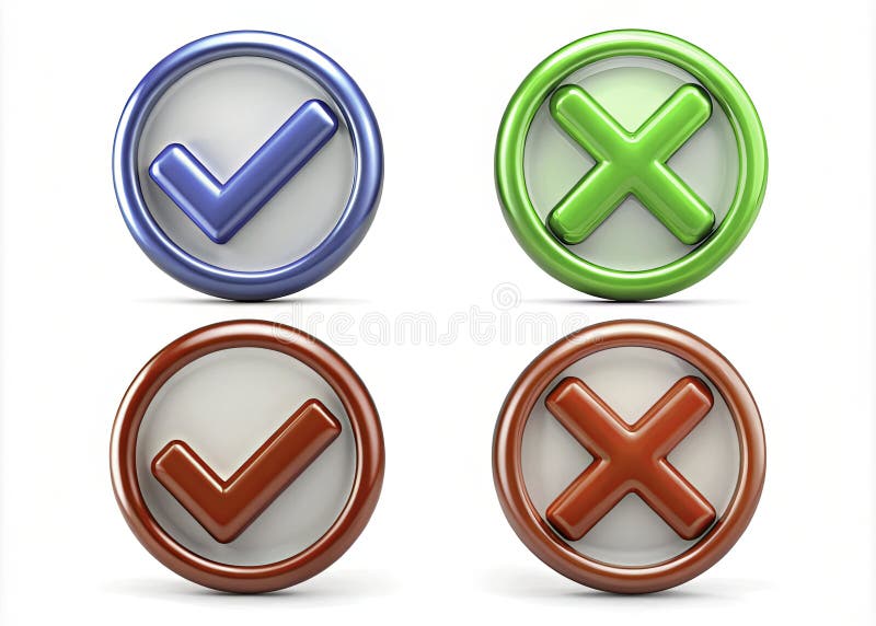 Comprehensive Collection of Check Mark and Cross Mark Symbols for ...