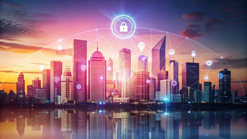 Essential Linear Safety Icons a Comprehensive Double Exposure ...