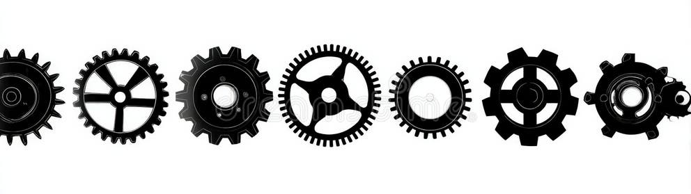 A Comprehensive Collection of Many Different Mechanical Gears and Cogs ...