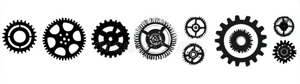 A Comprehensive Collection of Many Different Mechanical Gears and Cogs ...